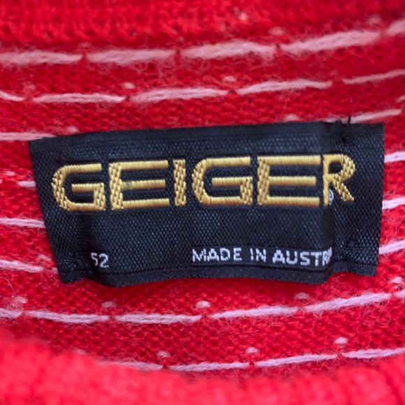 geiger | Sweaters | Vintage Mens Geiger Austria Red Wool Sweater | Poshmark